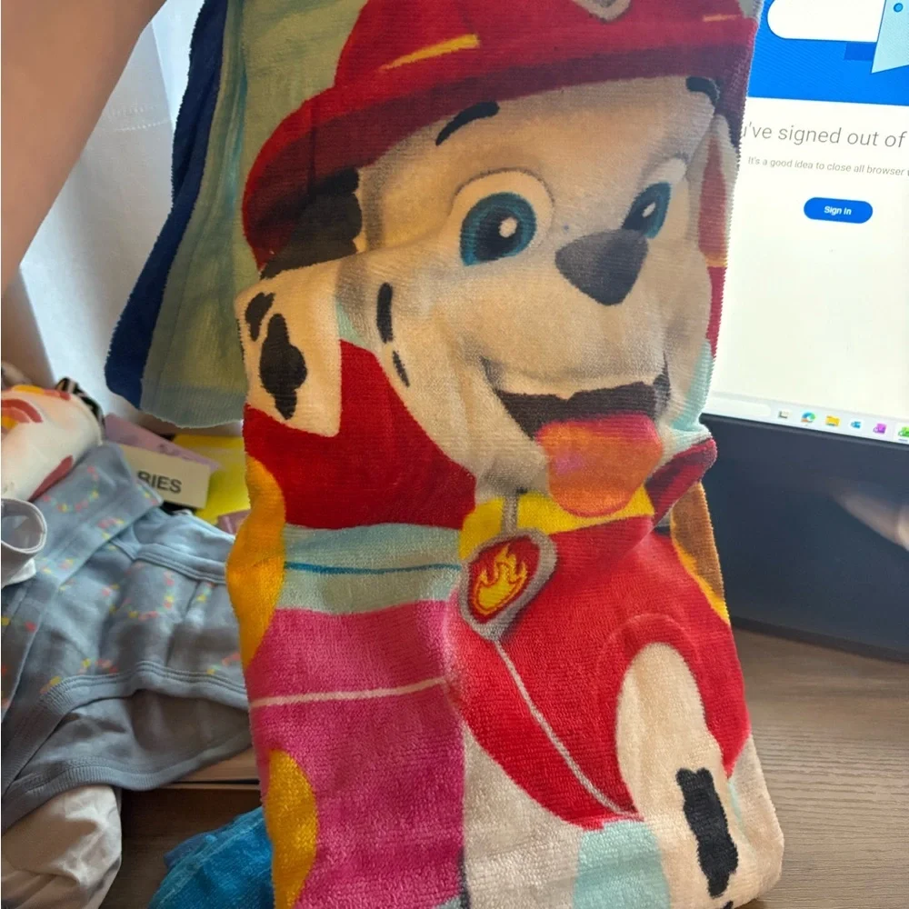 Paw Patrol | Other | Paw Patrol Towel With Red And Blue Design | Poshmark